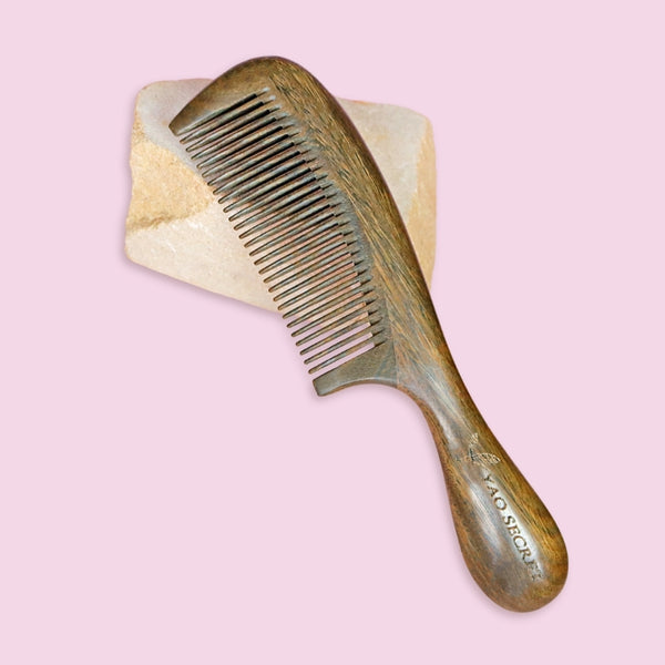 Shop Wooden Fine Tooth Detangling Comb | Yao Secret